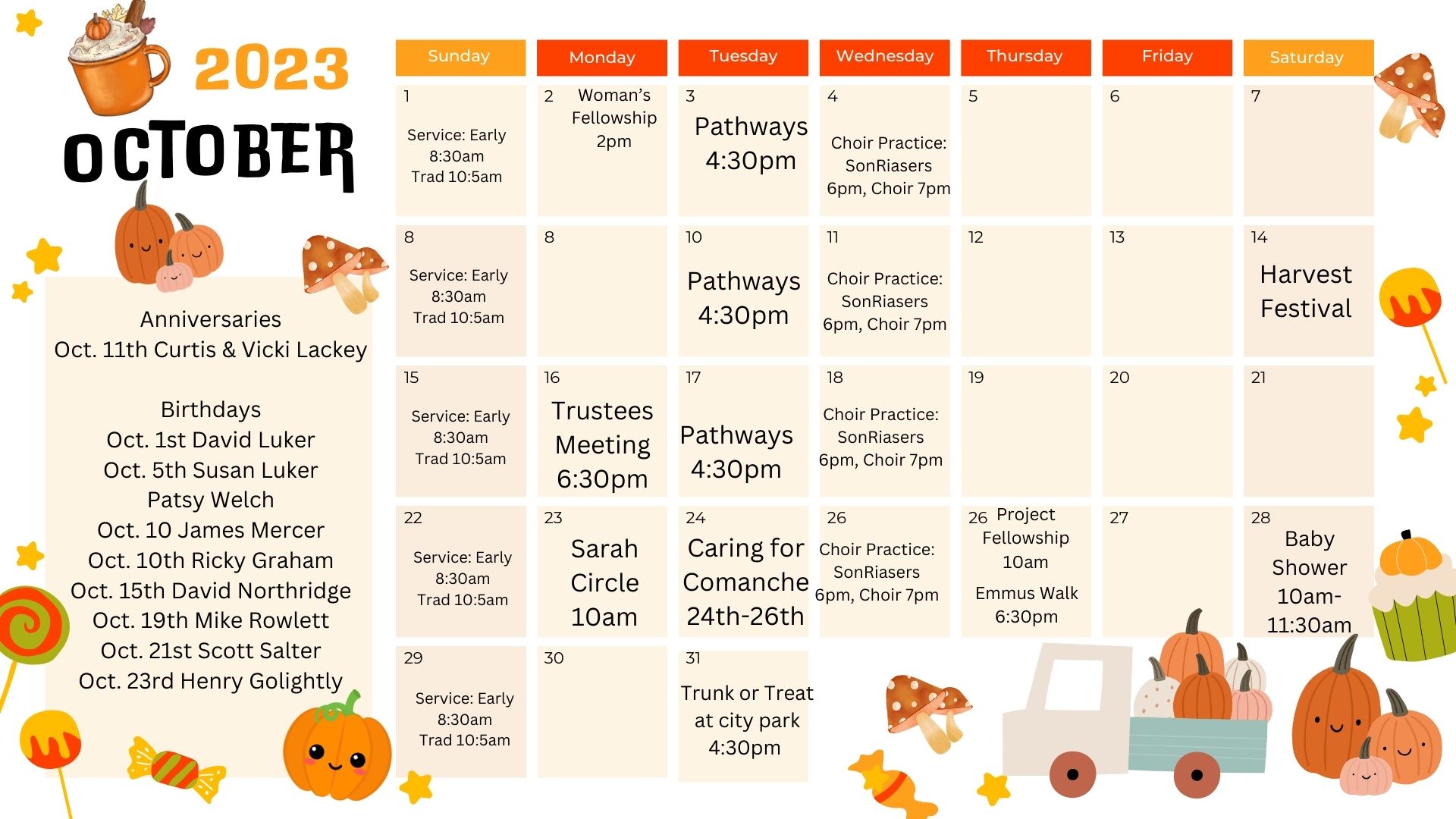 Calendar - The First Methodist Church of Comanche